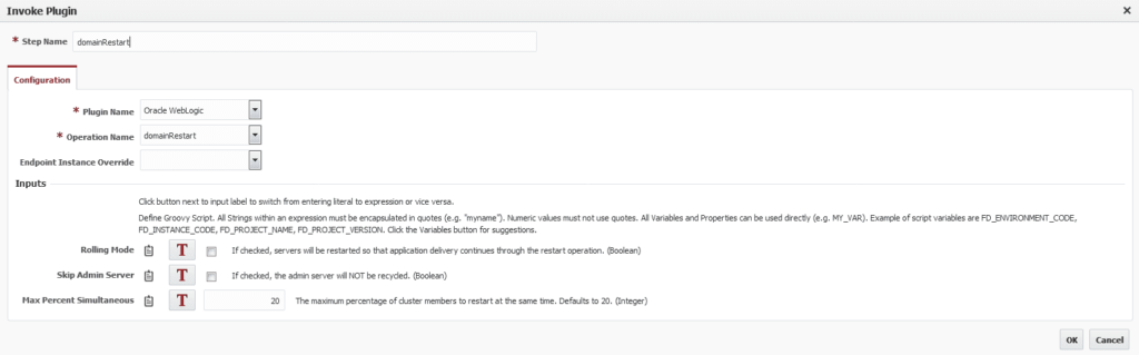 Manage Weblogic Domain Processes Using Flexdeploy Flexagon