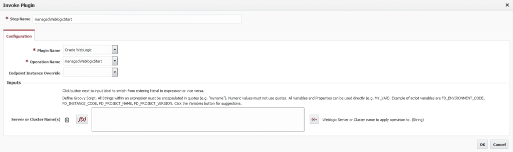 Manage Weblogic Domain Processes Using Flexdeploy Flexagon