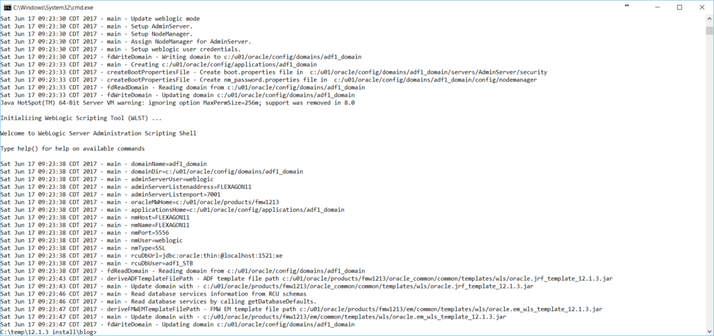 Automate Creation Of Adf 12c Weblogic Domain Flexagon 9192